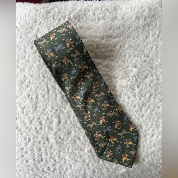 Loewe | Other | Loewe Madrid 846 10 Silk Tie Horse Pattern | Poshmark